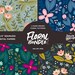 Floral Digital Paper Bundle 2 Seamless Floral Pattern for | Etsy