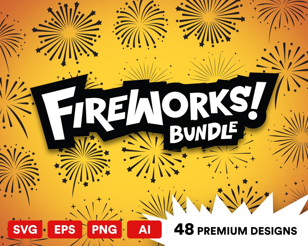Fireworks SVG Bundle | Fireworks Clipart | Cricut & Silhouette Cut ...