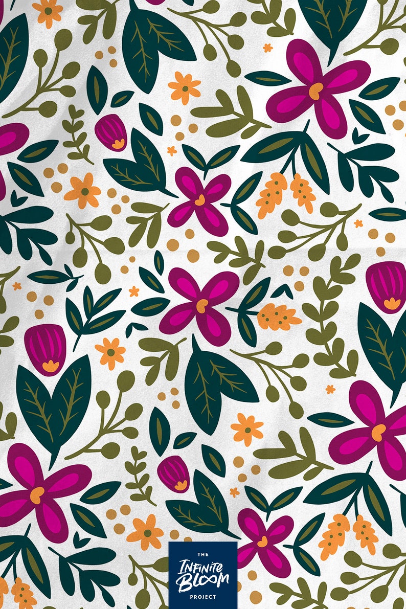 Floral Digital Paper Bundle, Seamless Floral Pattern, for Digital ...