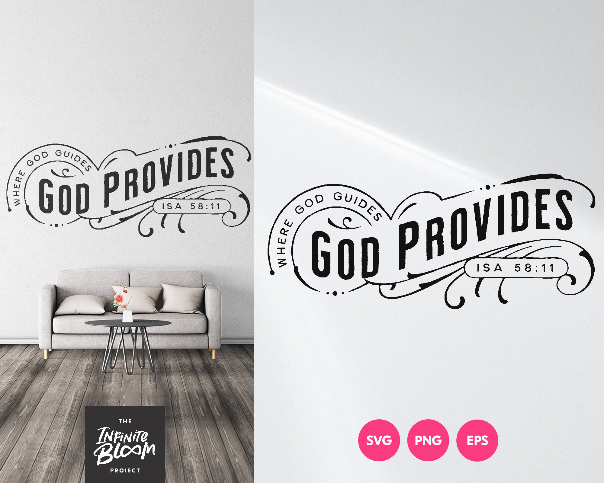 God Provides SVG | Bible Verse Wall Art, Christian Scripture Wall Art ...