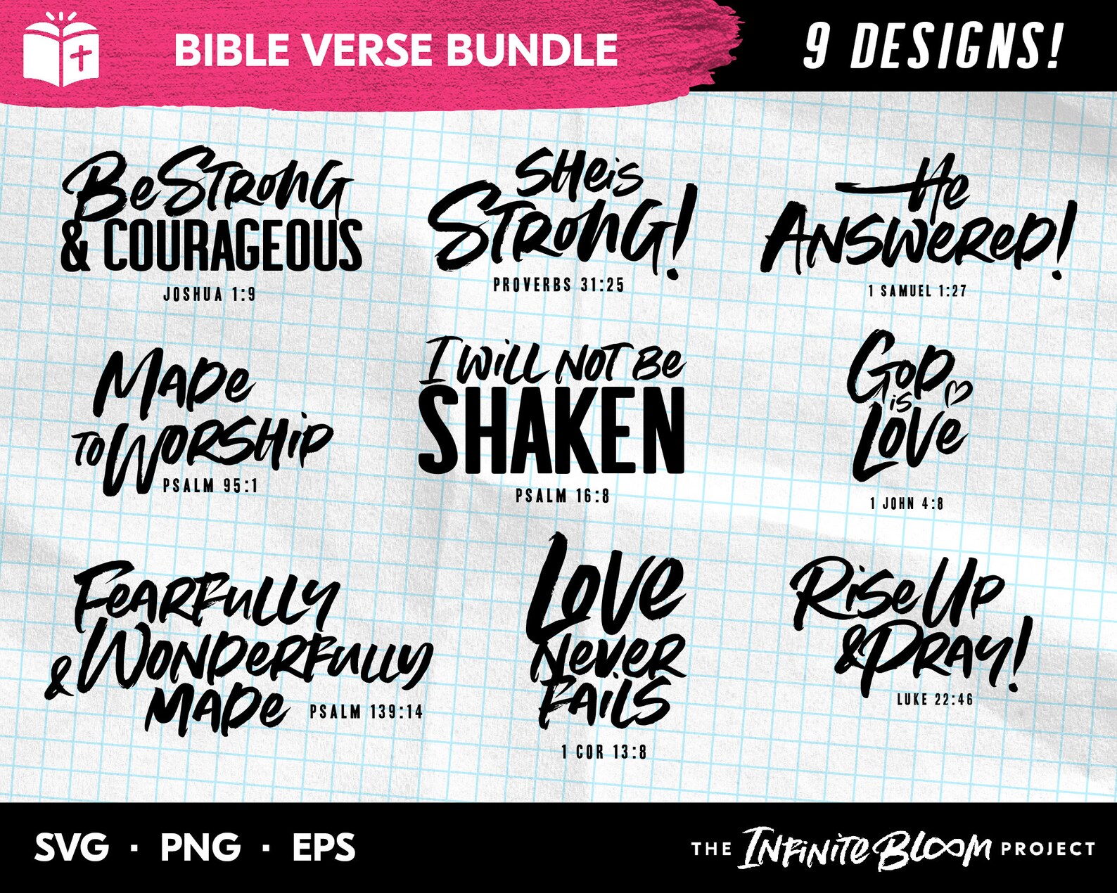 Scripture SVG Bundle, Christian Faith Bible Verse Quote SVG Bundle ...