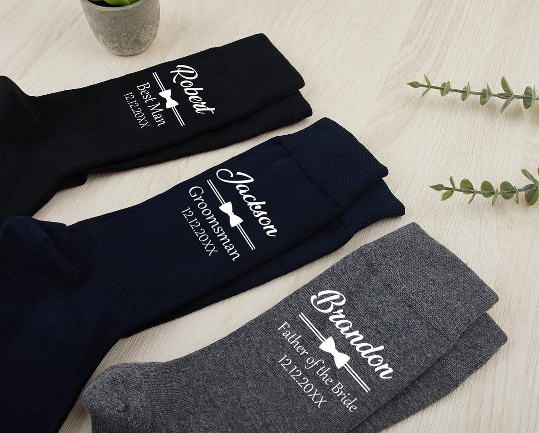 Groomsmen Socks Personalized,groomsmen Proposal Gifts,best Man Proposal ...