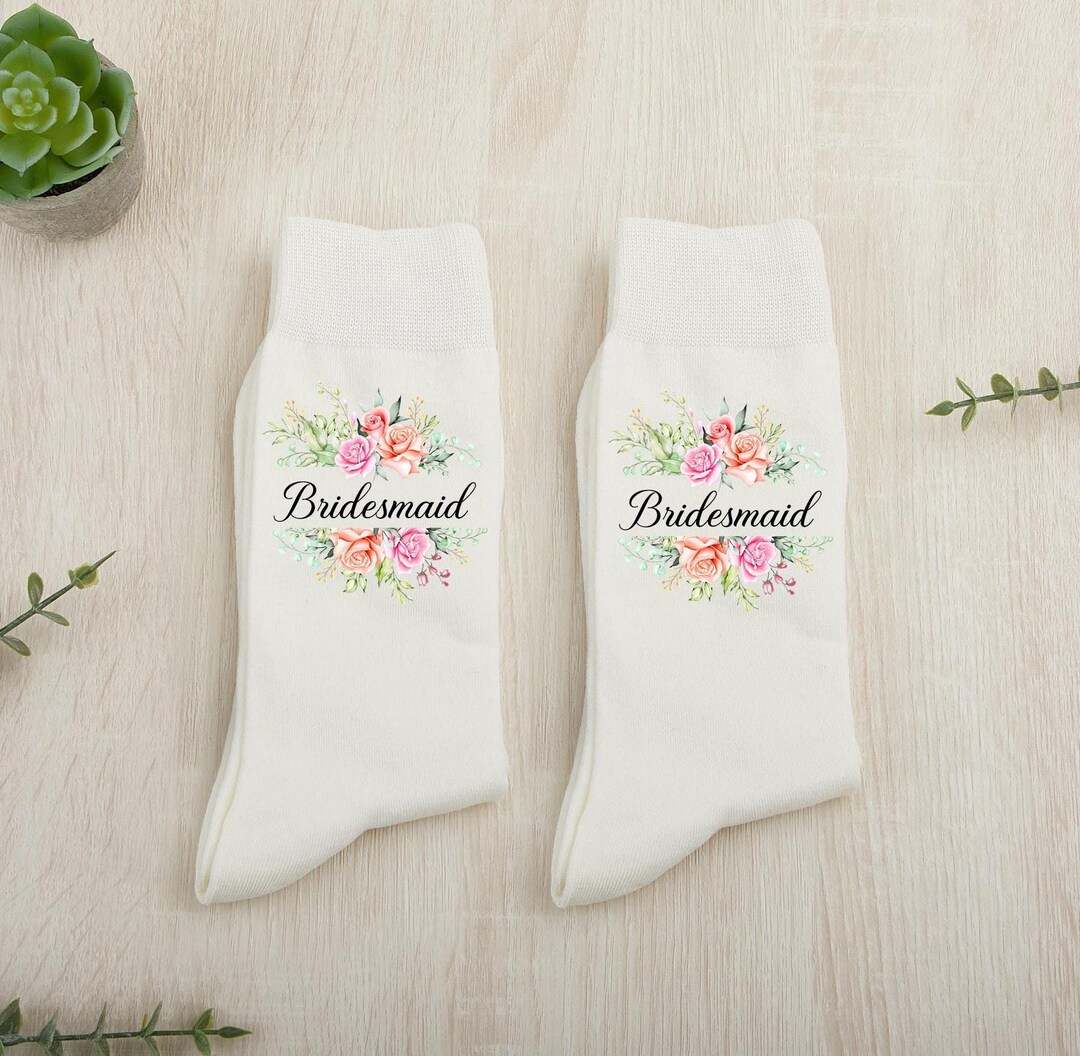 Custom Bridesmaid Socks, Bridesmaid Proposal Socks, Wedding Party Socks ...