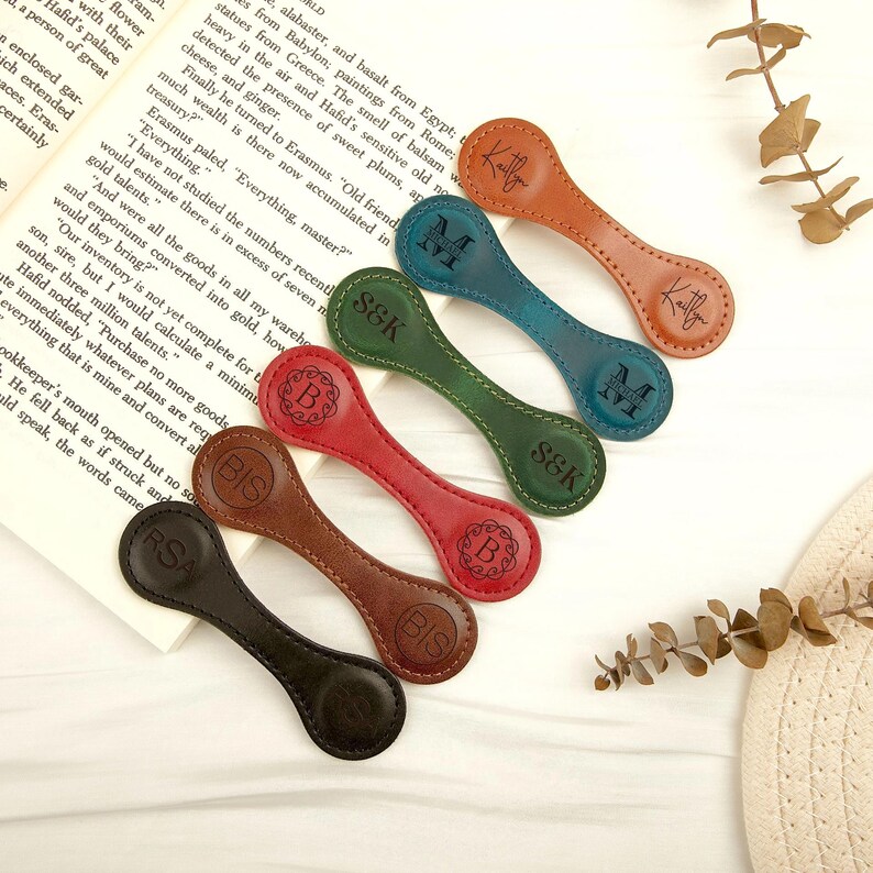 Personalized Leather Bookmark: Custom Engraved Gift - Etsy