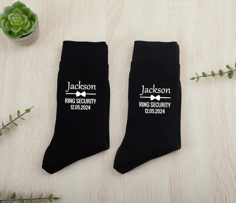 Personalized Ring Bearer Socks, Custom Wedding Socks With Name and ...