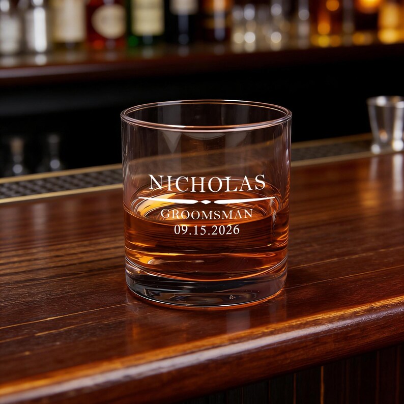 Personalized Engraved Whiskey Glasses, Best Man Gift, Groomsmen ...