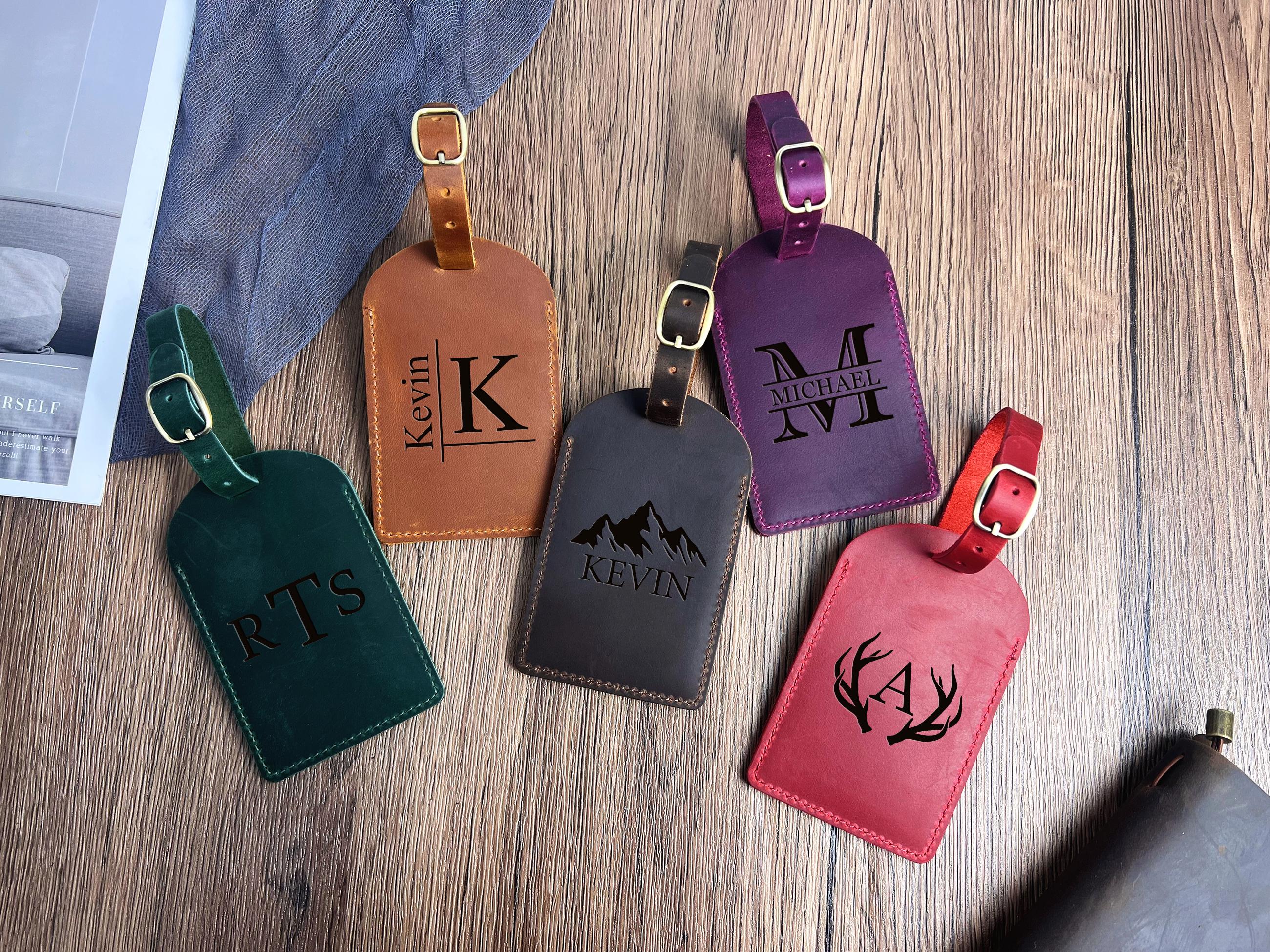 Engraved Leather Luggage Tag, Personalized Luggage Tag, Corporate ...