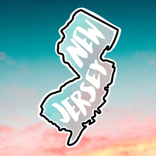New Jersey Vinyl Sticker New Jersey Decal Laptop Decal - Etsy
