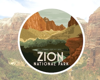 Zion National Park Sticker - Etsy