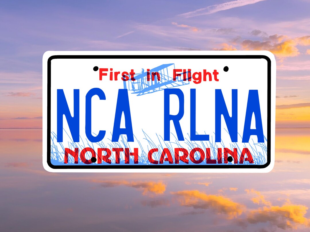 North Carolina License Plate Vinyl Decal North Carolina - Etsy
