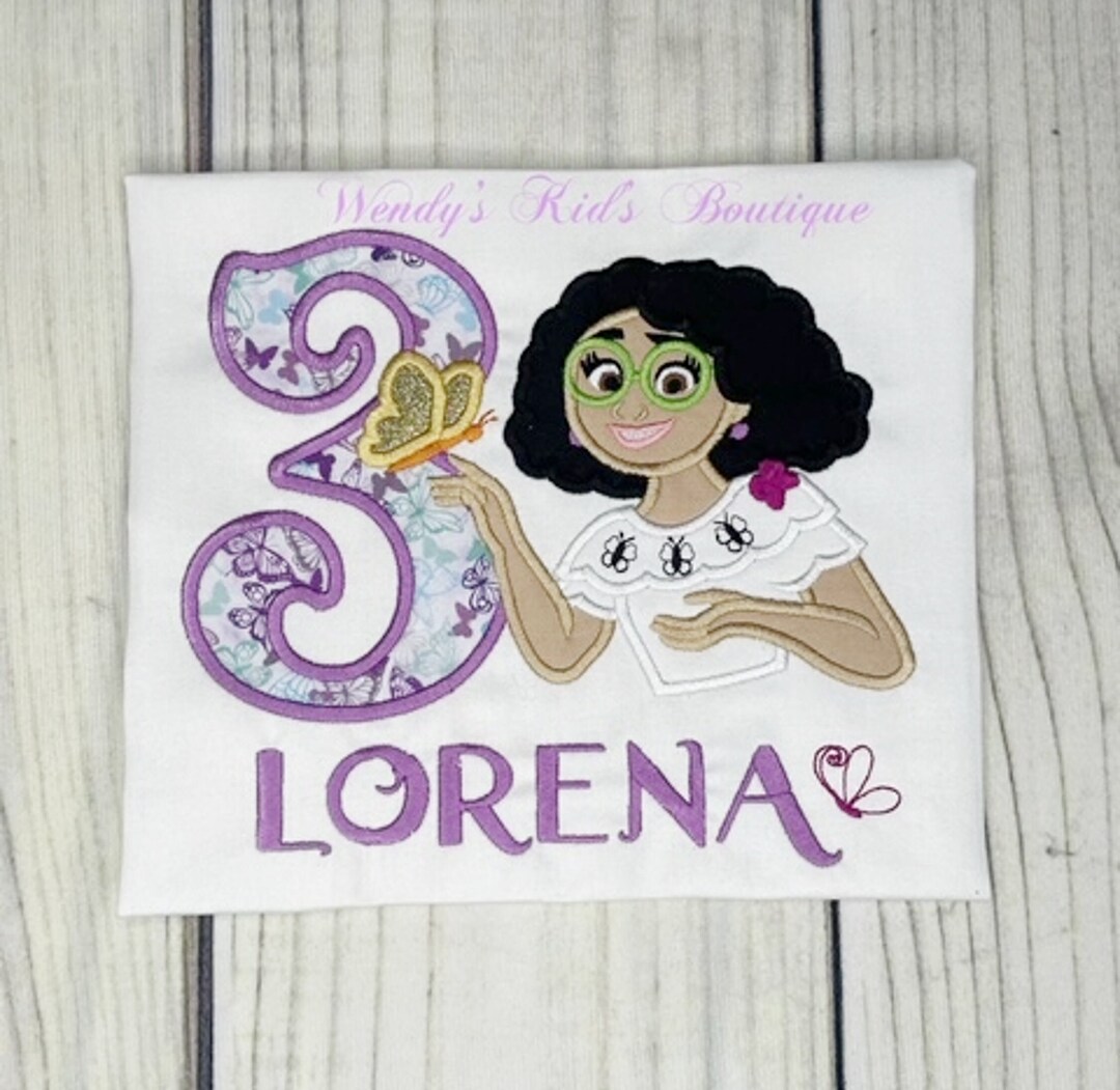 Mirabel Embroidered Number Birthday Shirt - Etsy