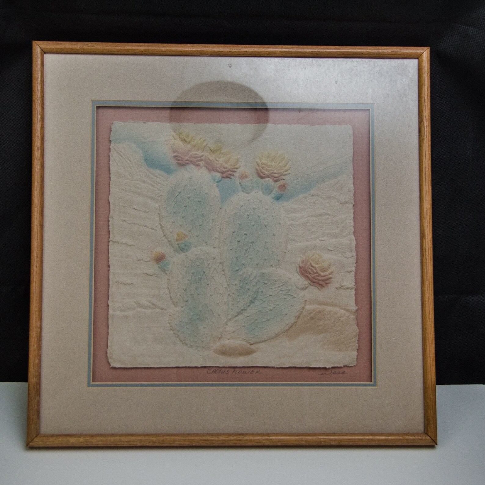 Vintage Figi Graphics Large 21x21 Wess Pressed Art Print “cactus Flower ...