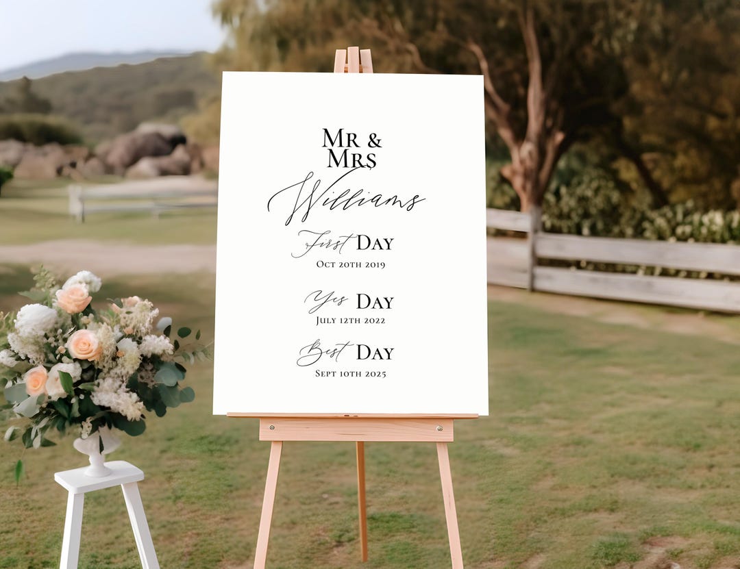 Welcome Sign First Day Yes Day Best Day Template Printable Portrait ...