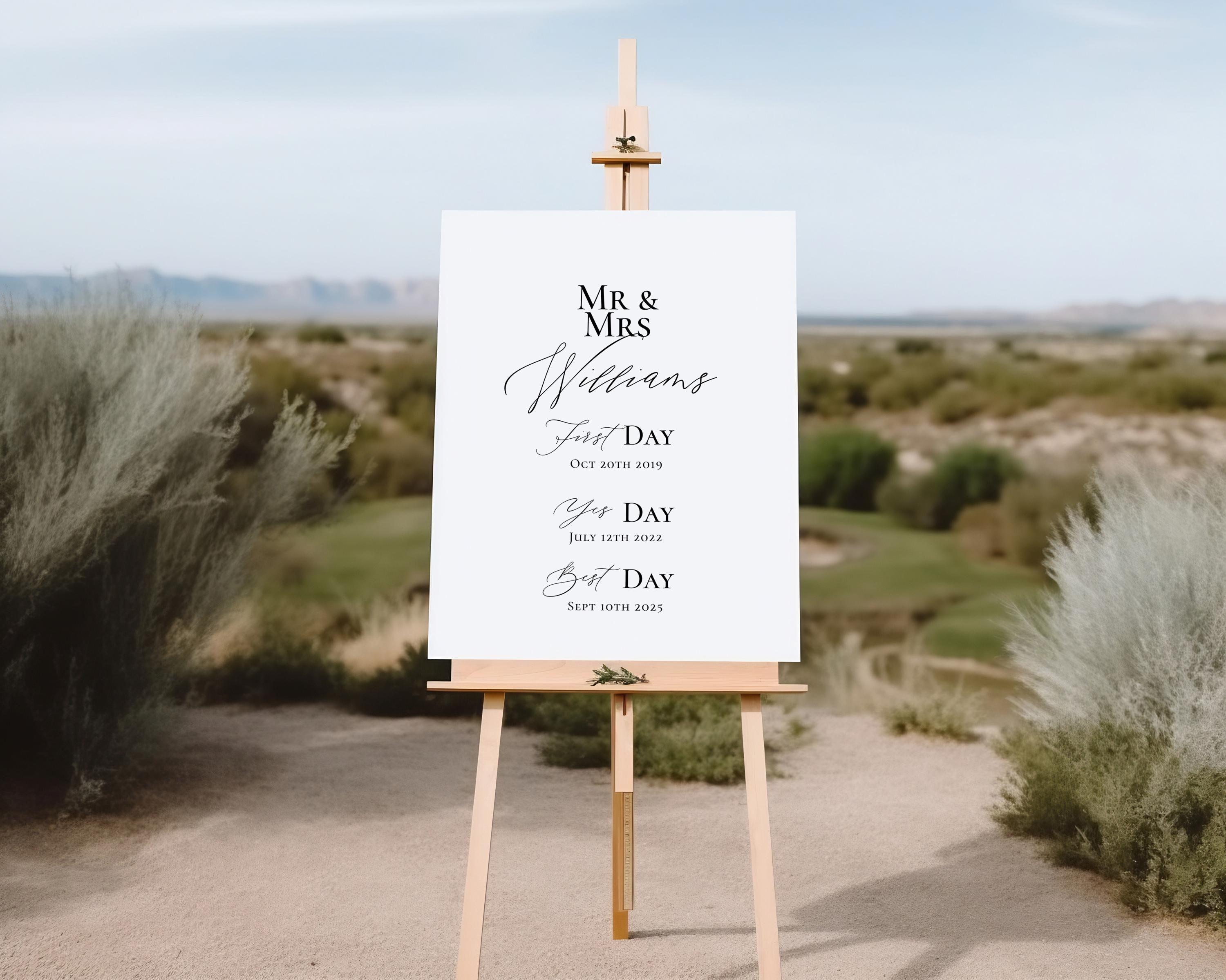 Welcome Sign First Day Yes Day Best Day Template Printable Portrait ...