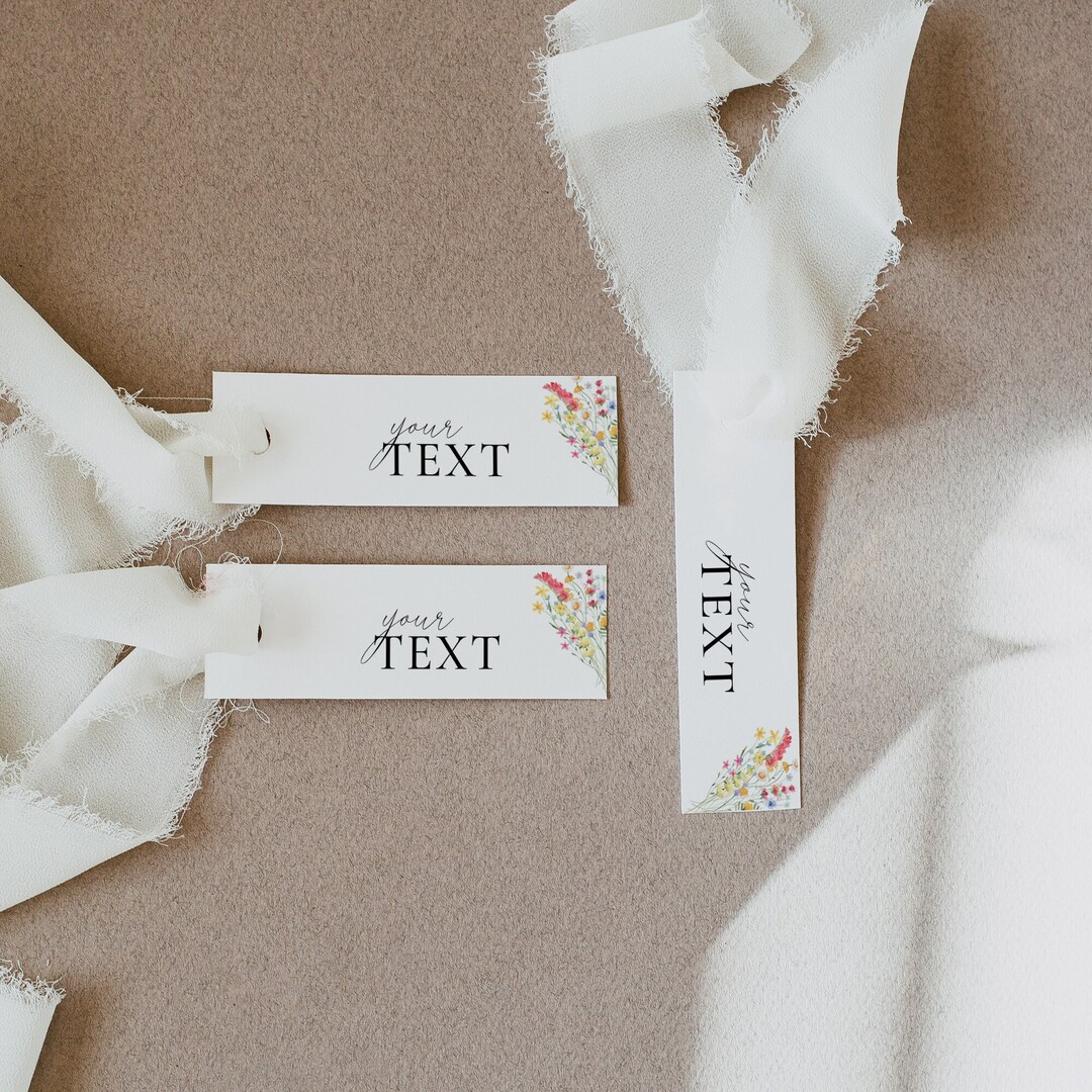 Wildflower Wedding Names Card Small Botanical Printable Botanical ...