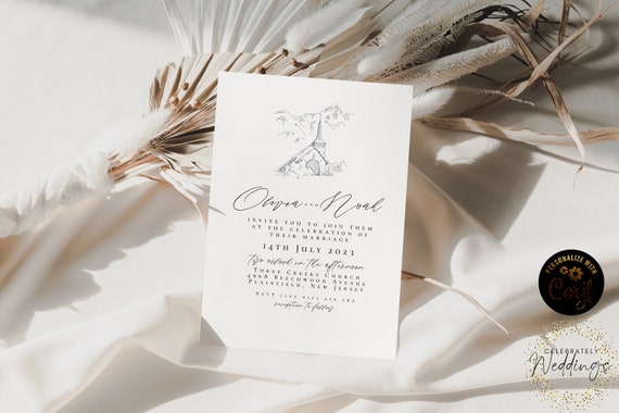 Editable Wedding Tarot Card Wedding Invitation Template I Bridezilla