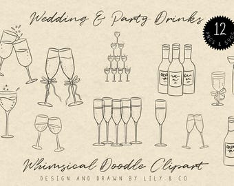 Whimsical Doodle Frame Clipart, Hand Drawn Wavy Frames for Invites PNG ...