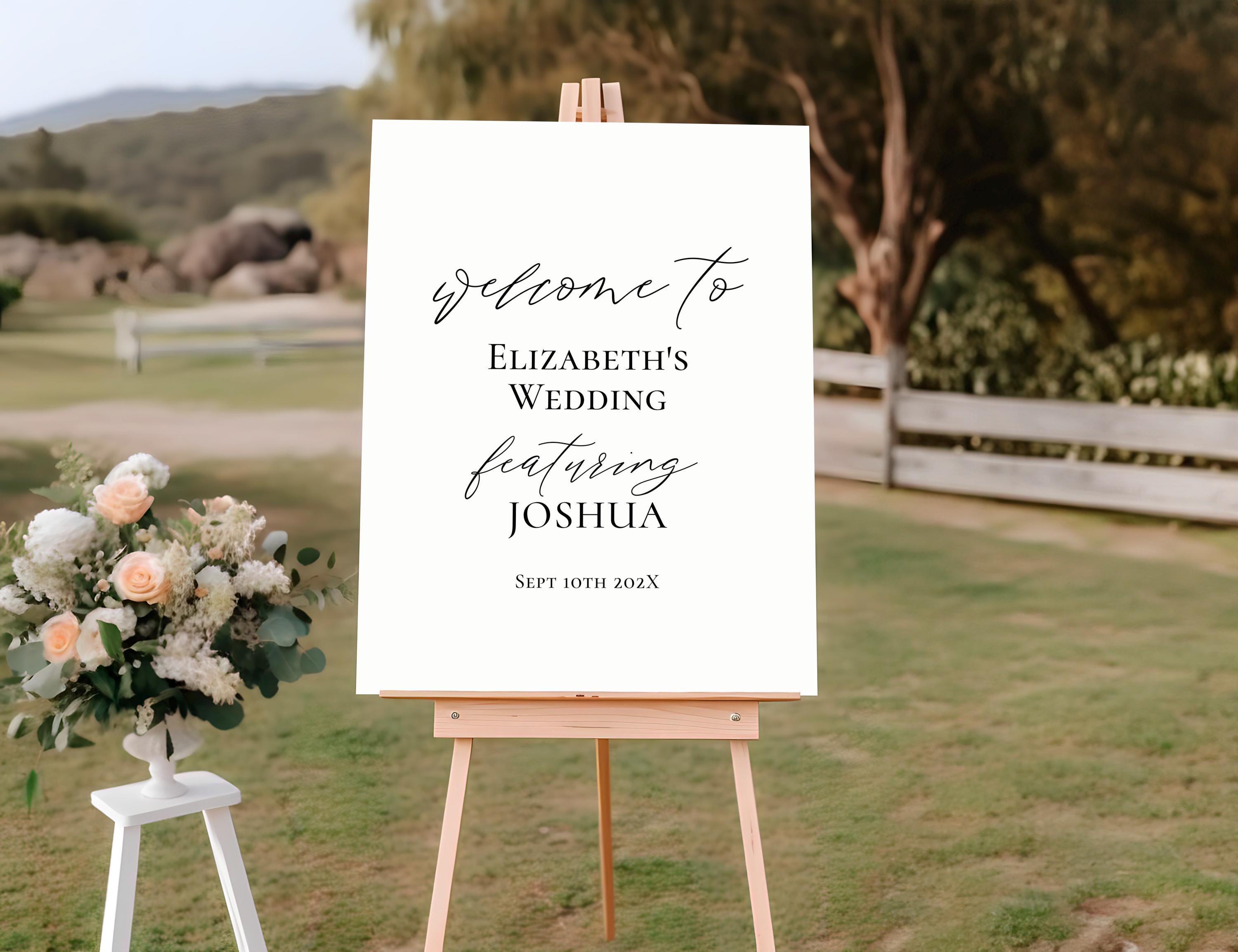 Welcome Sign Bride Featuring Groom Template Printable Portrait Funny ...