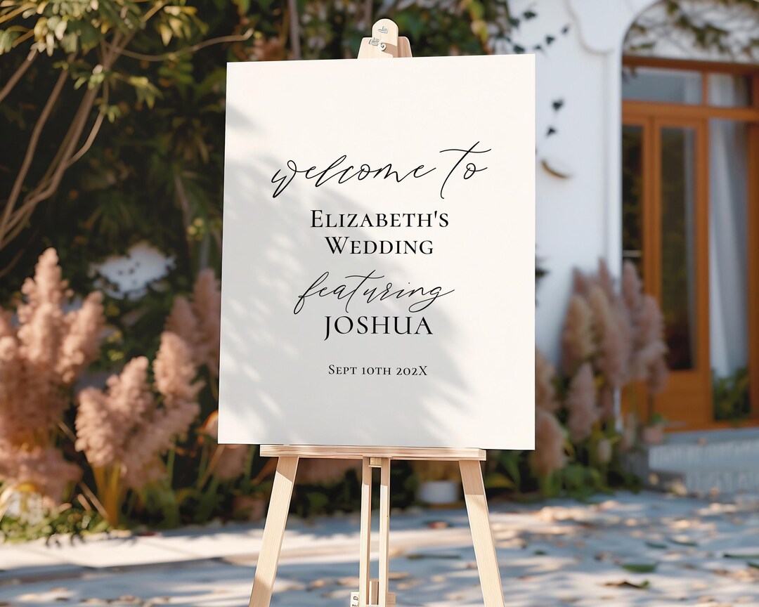 Welcome Sign Bride Featuring Groom Template Printable Portrait Funny ...