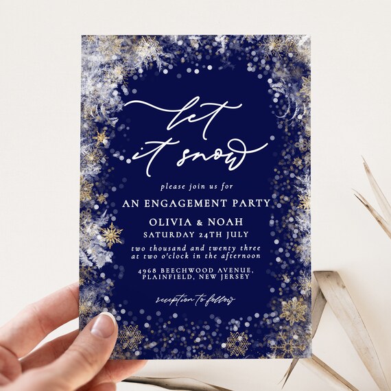 December Engagement Celebration Invitation 22 Engagement Party