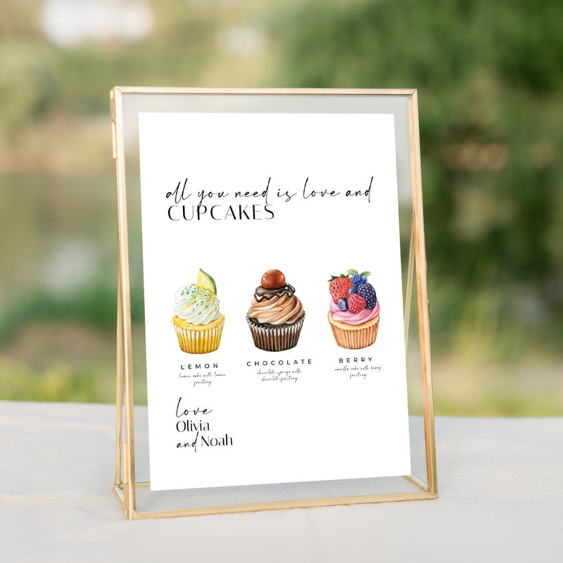 Cupcake Table Sign - Etsy