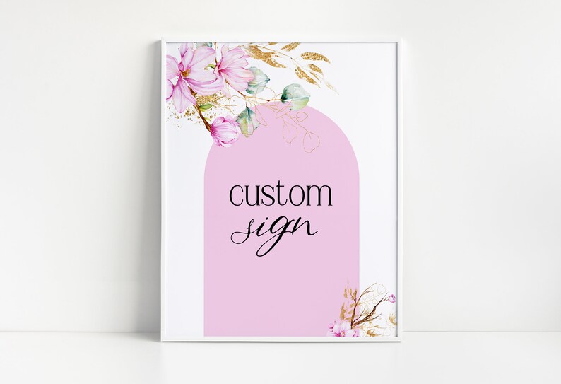 Editable Custom Magnolia Sign Template Baby Shower Magnolia - Etsy
