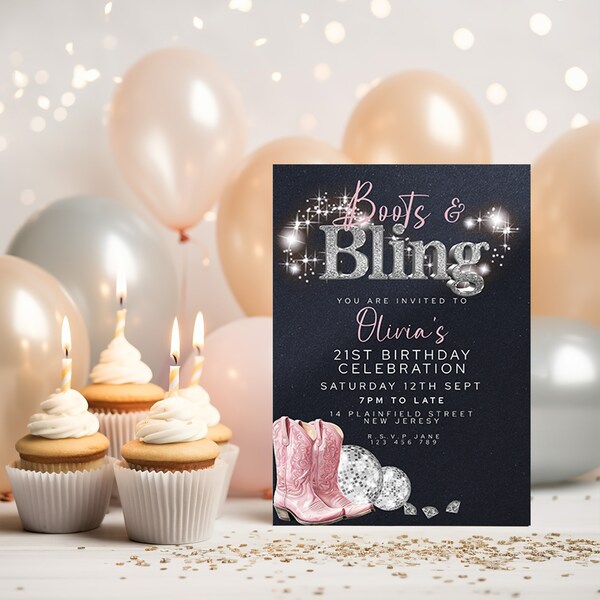 Bling Invitation - Etsy