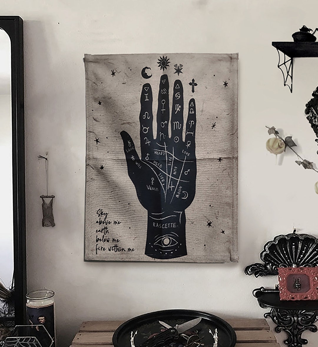 Wall Cloth universe Wall Tapestry-gothic Wall Hanging-dark Medieval ...