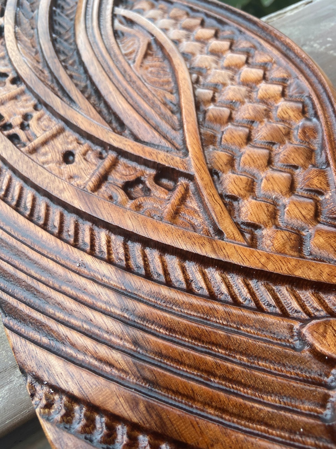 3ft Long Wood Surfboard Carving big Island Flow 3D Wall - Etsy