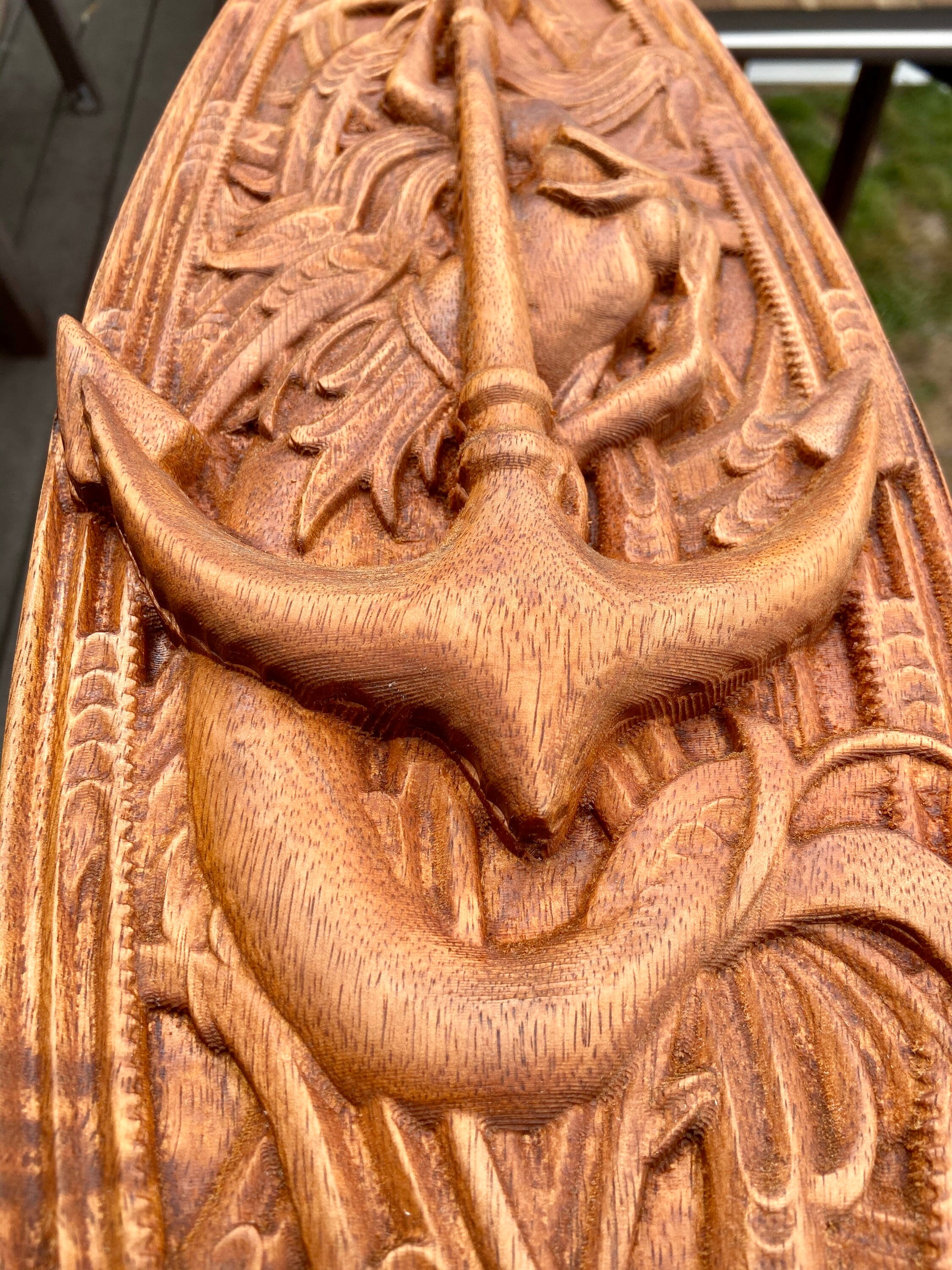 4ft Surfboard Wood Wall Carving sirens Gift Beach Home Decor , Sea Life ...