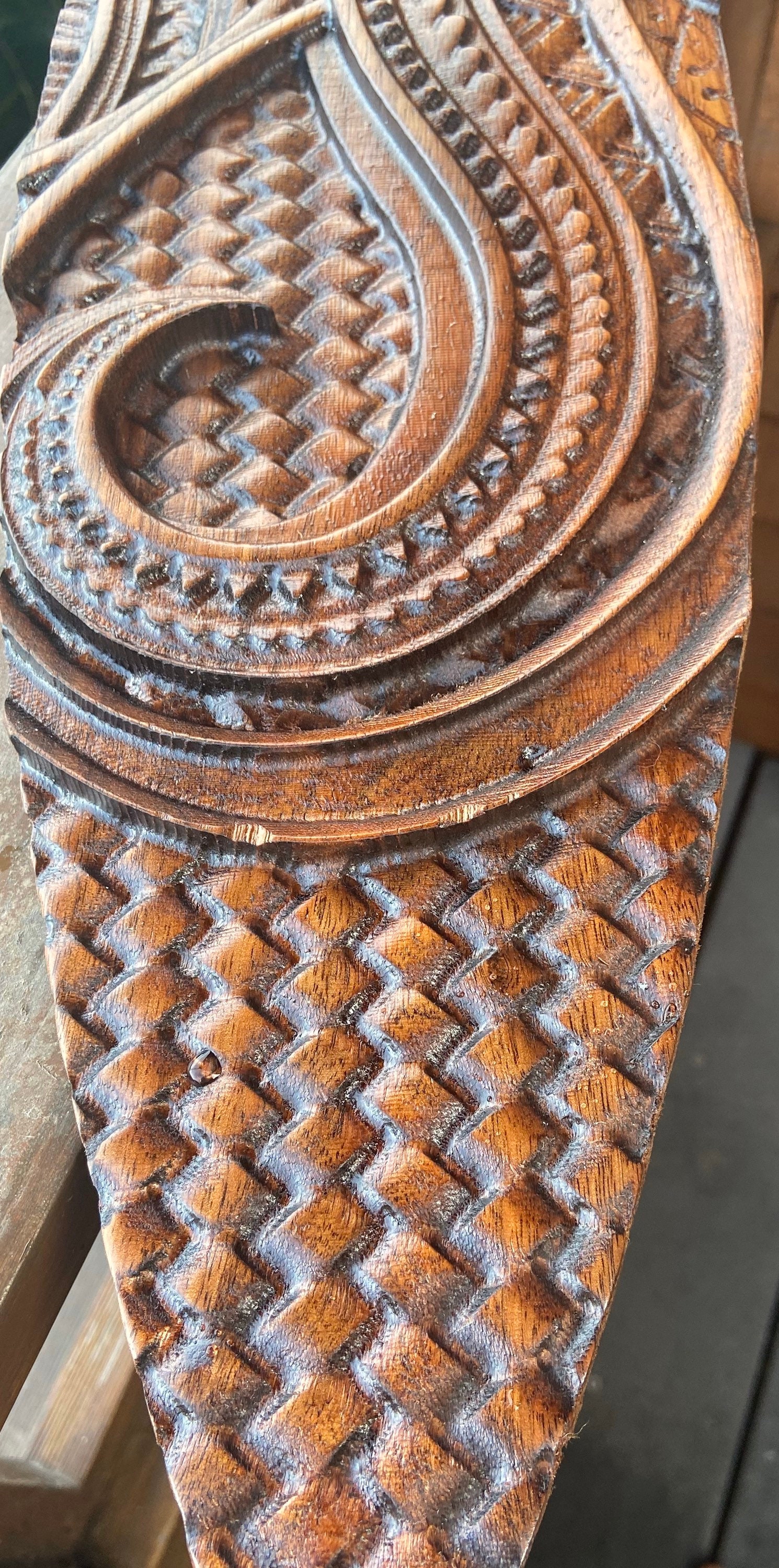 3ft Wood Surfboard Wall Art, Maori Wave Carving, Hawaiian Decor - Etsy