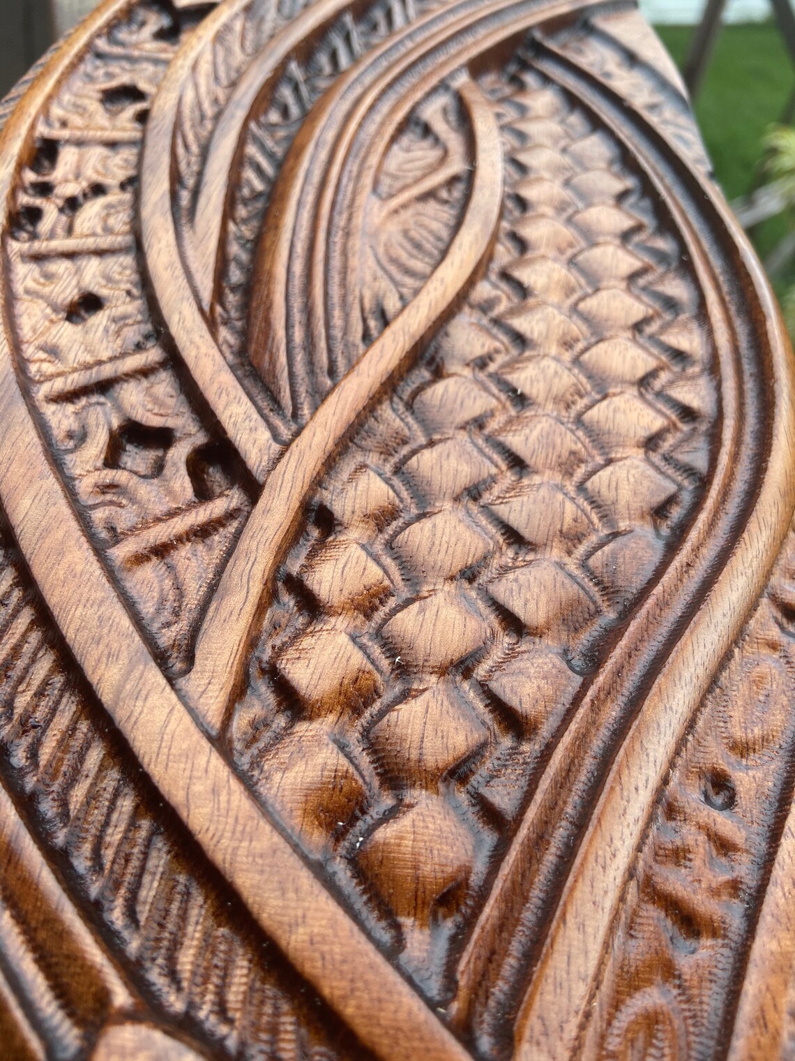 3ft Long Wood Surfboard Carving big Island Flow 3D Wall - Etsy