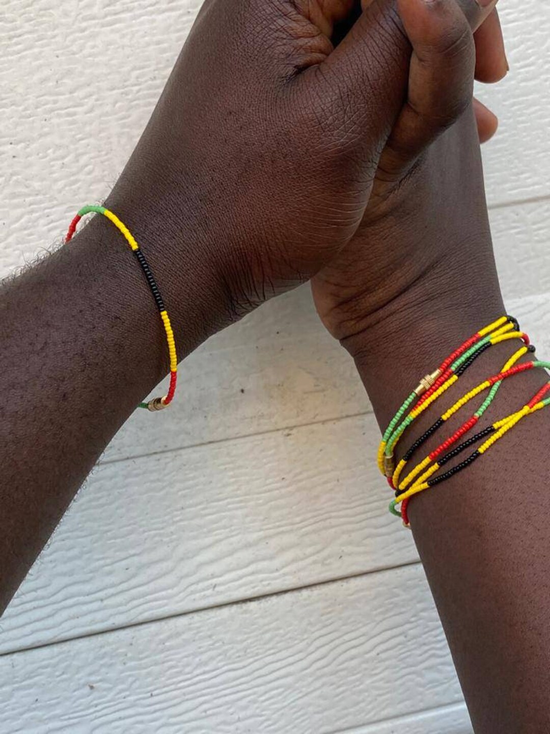 African Bracelet, Tiny Rastafari, Reggae Jewelry, Jamaica, Reggae - Etsy