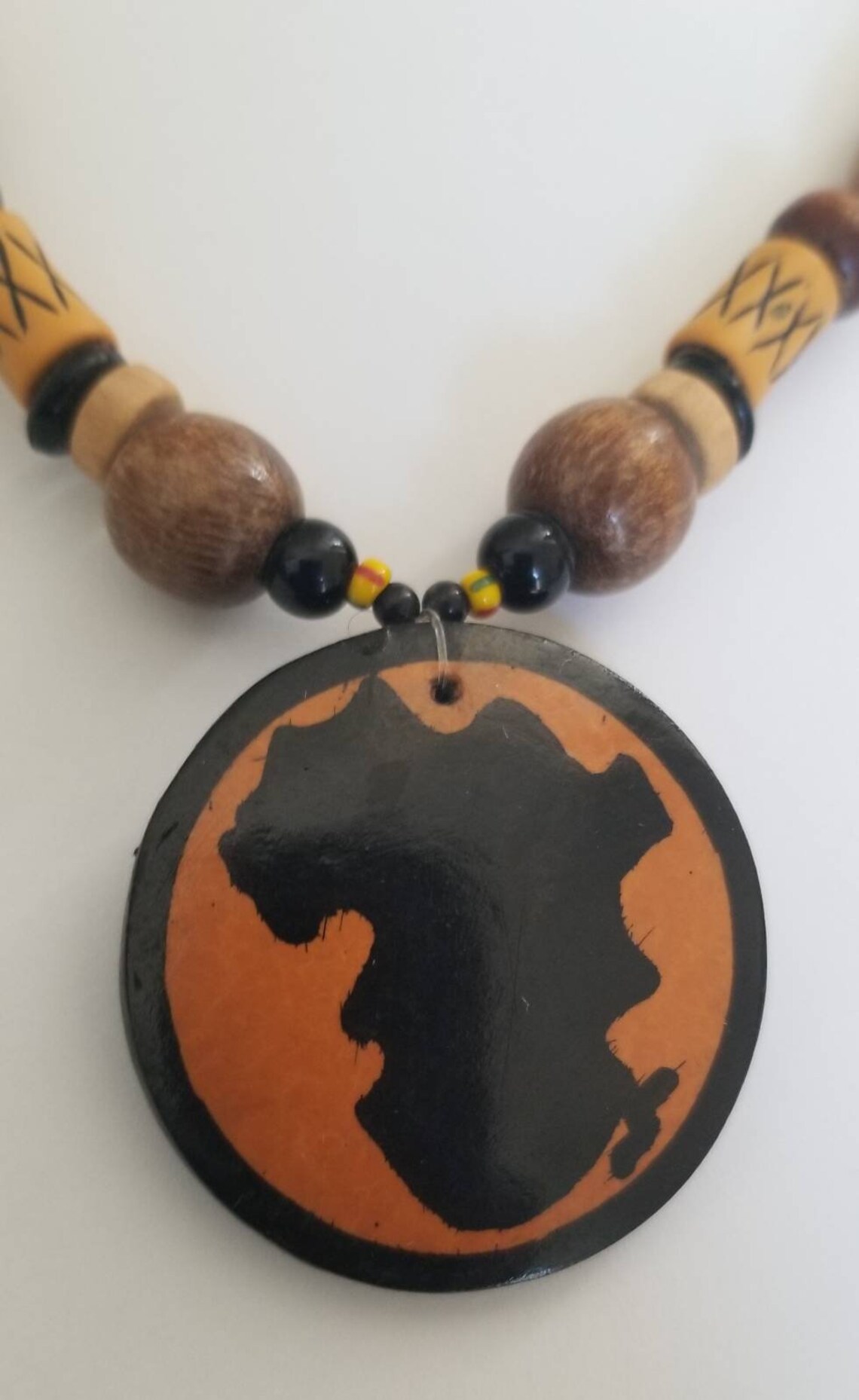African Map Necklace, Unisex Jewelry, Tribal Necklace - Etsy