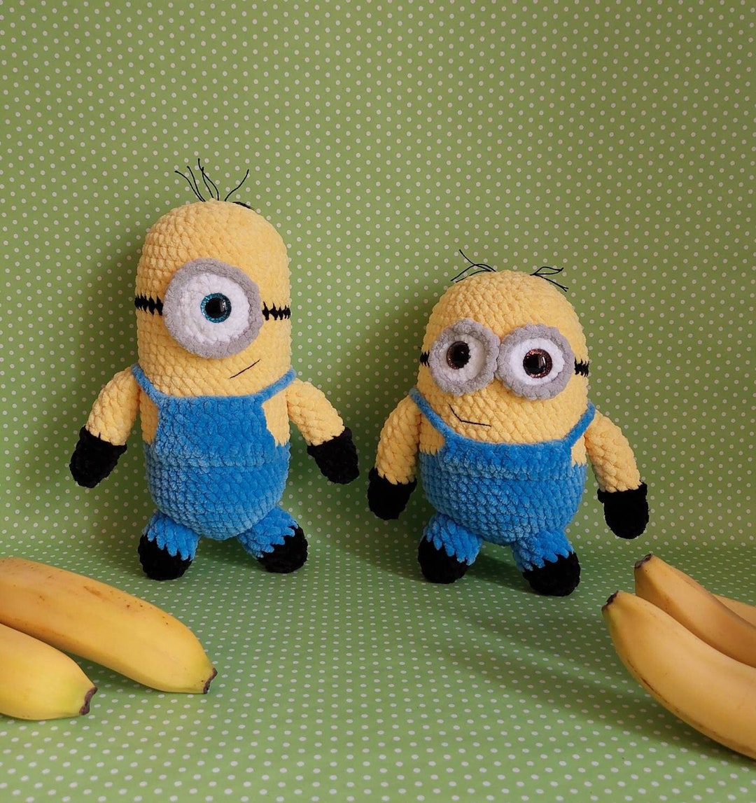 Crochet Minion Toy | Knitted Plush Minion | Dave and Stuart the Minions ...