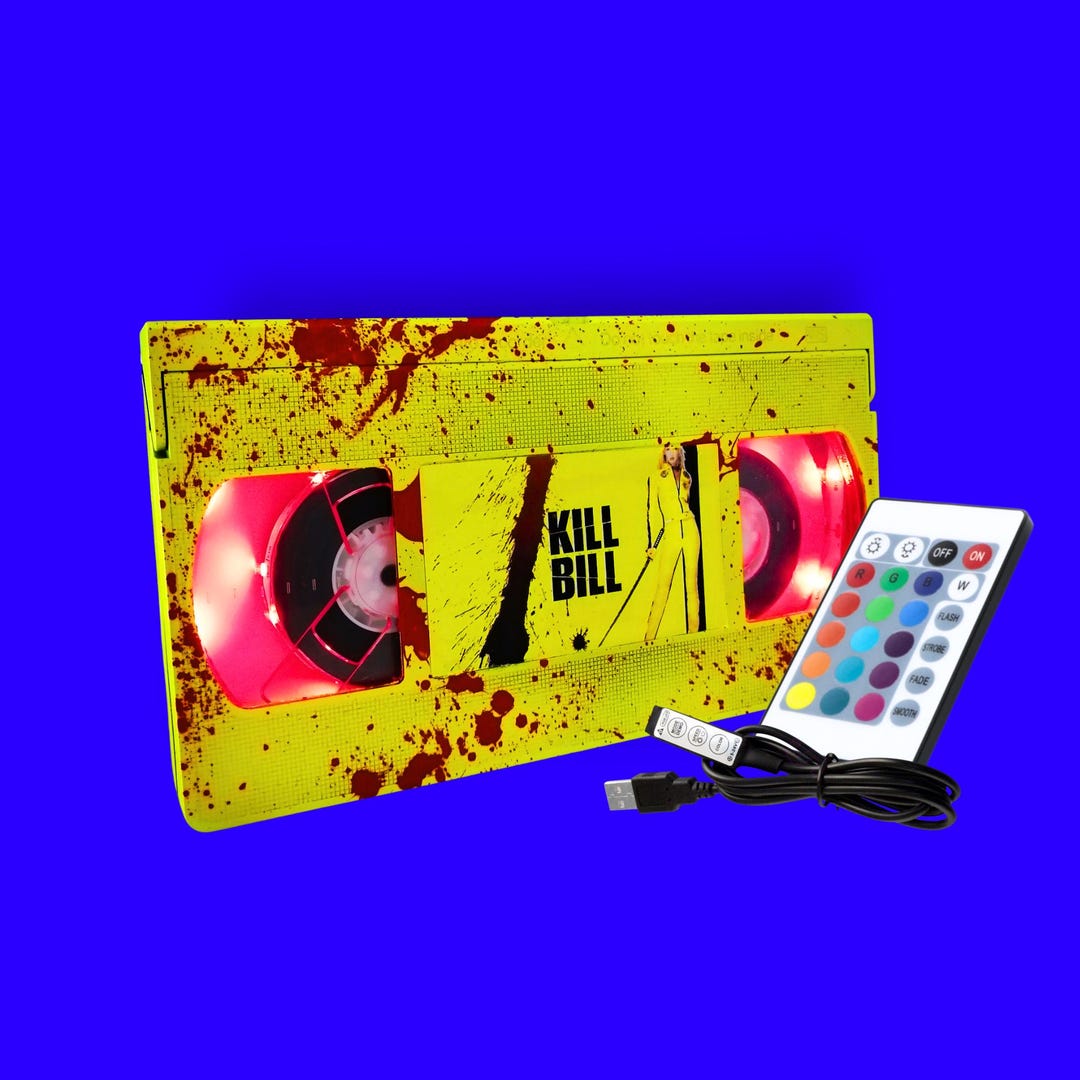Kill Bill Retro Lamp - VHS Tape LED Lighting - Quentin Tarantino Fans ...