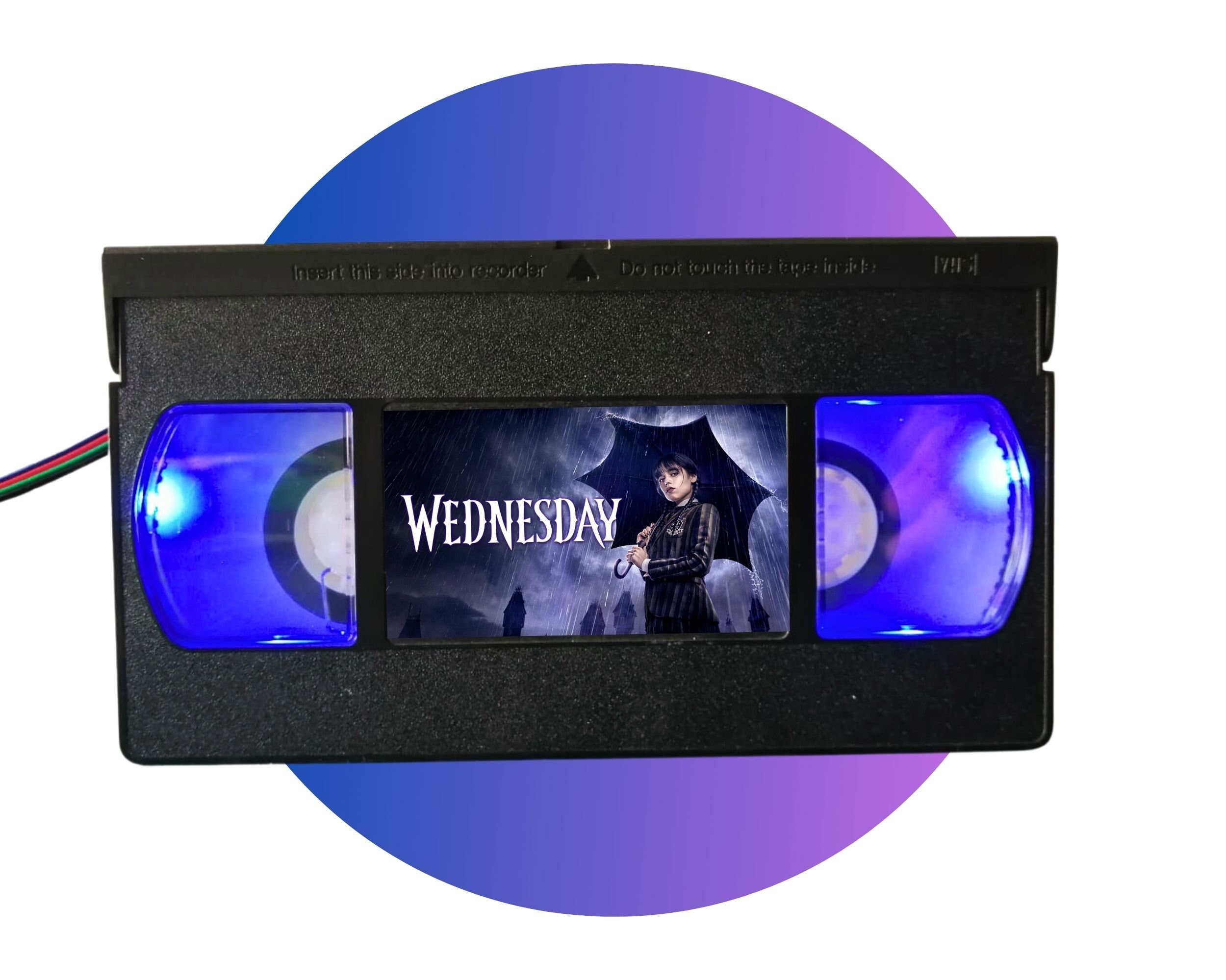 Retro Wednesday Addams Lamp VHS Tape LED Lighting Gift for - Etsy