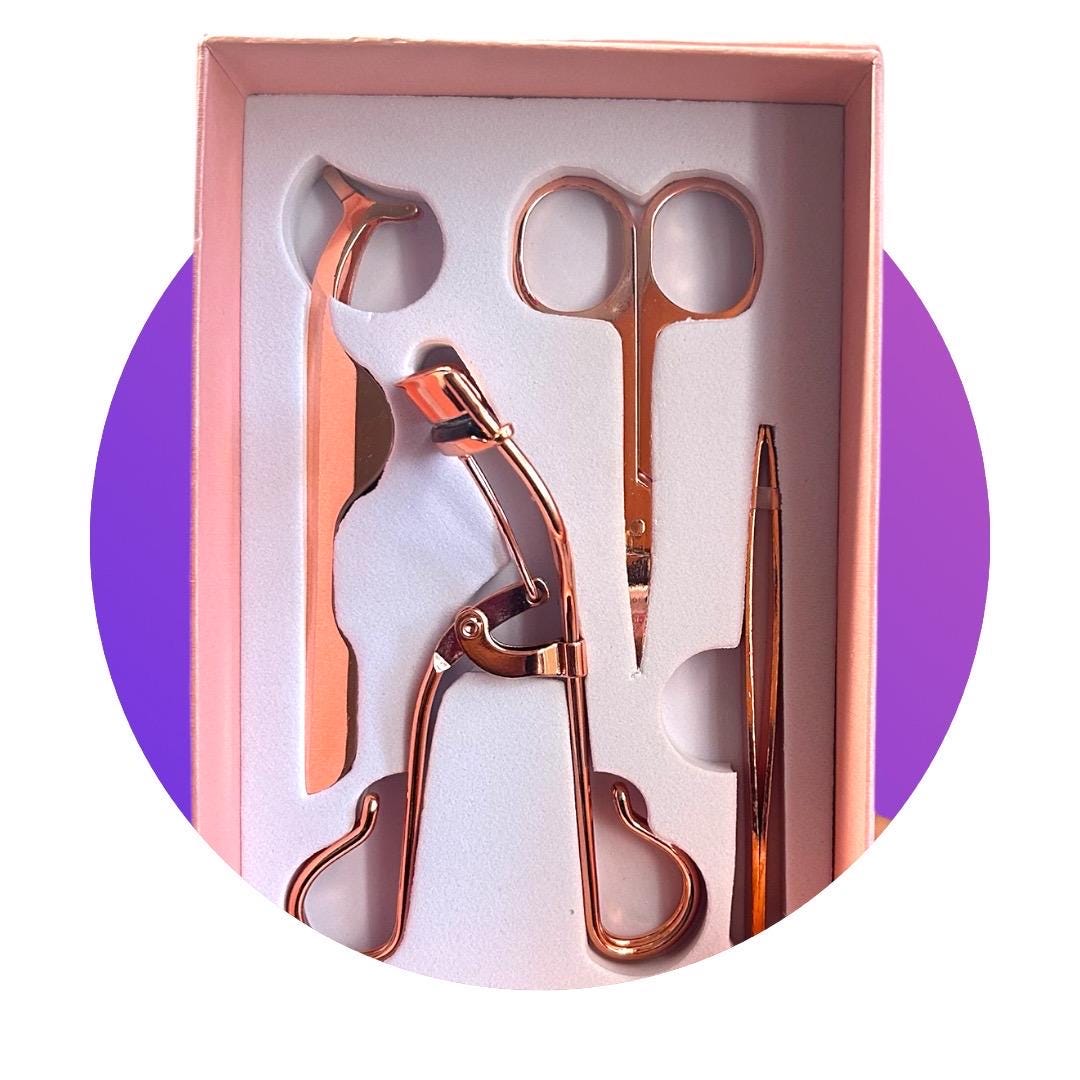 Eyelash Tool Kit Eyelash and Brow Tool Set Lash Applicator & Curler ...