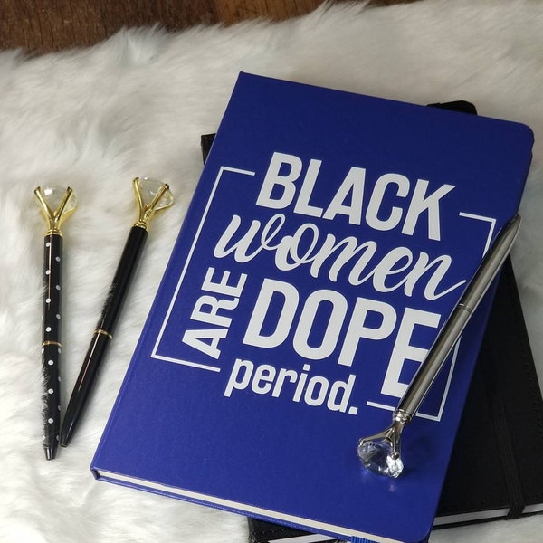 Black Woman Journal and Pen - Etsy