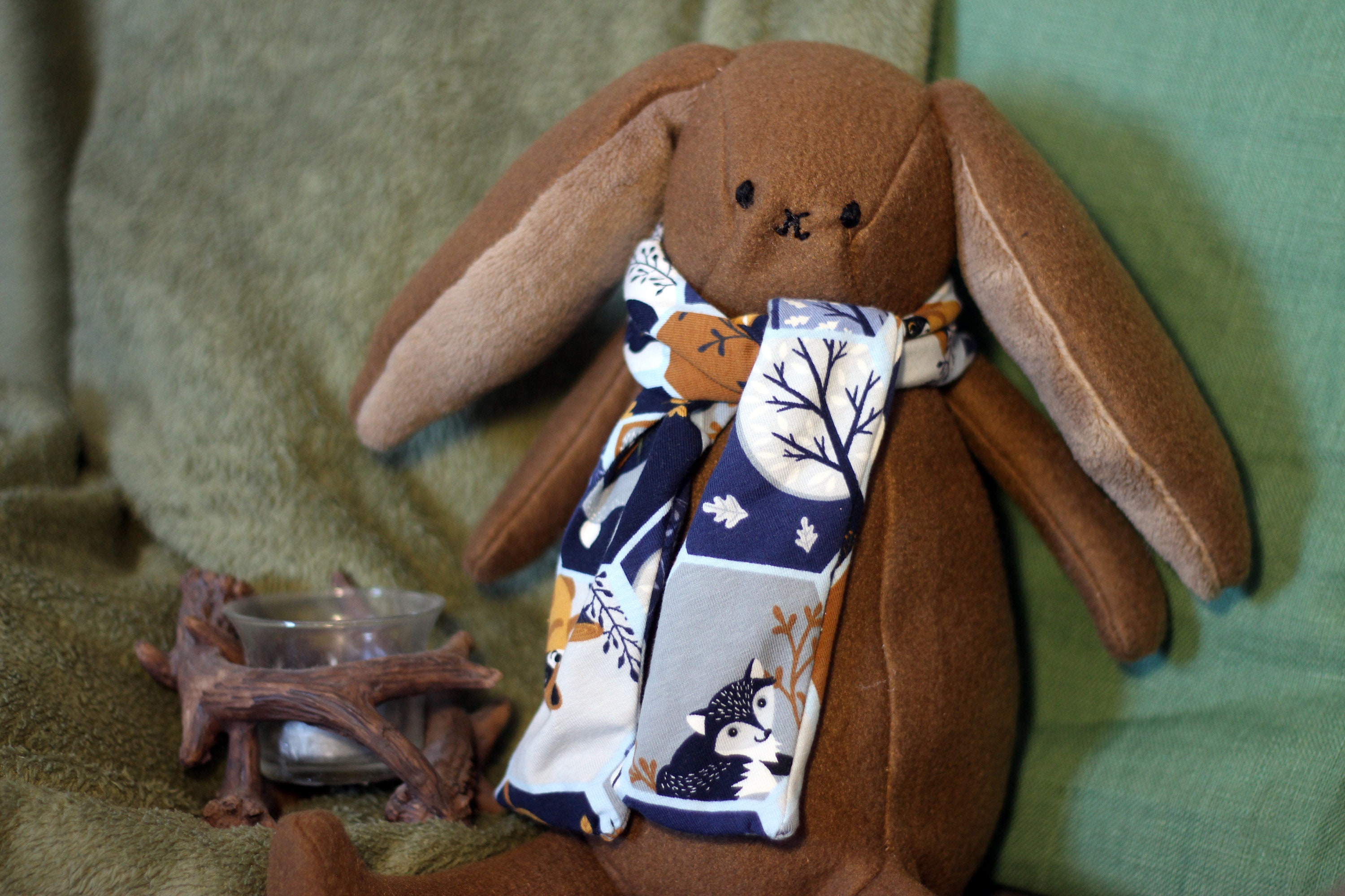 Rabbit autumn fall plush plushie handmade Plum cute stuffed | Etsy