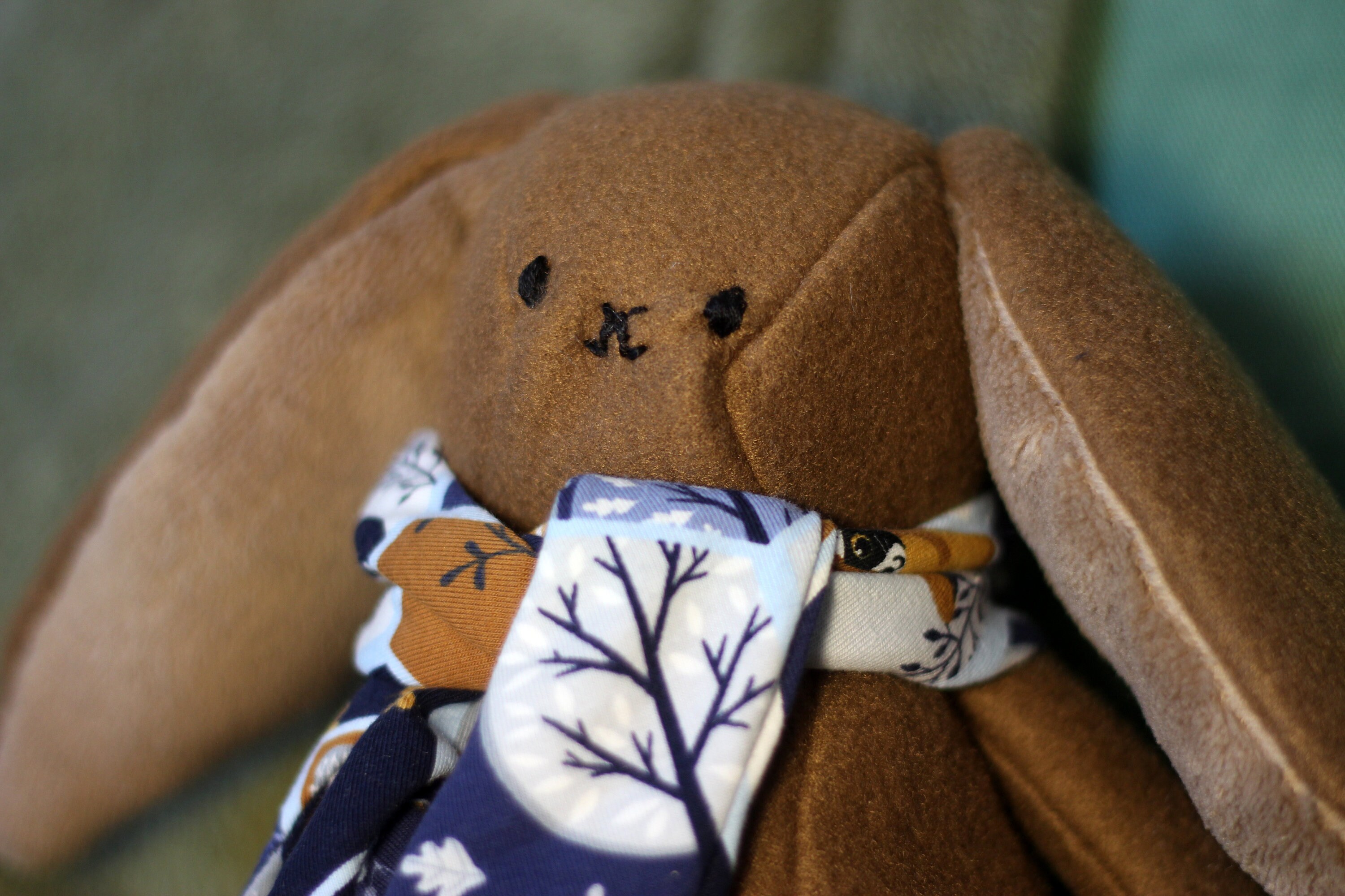 Rabbit autumn fall plush plushie handmade Plum cute stuffed | Etsy