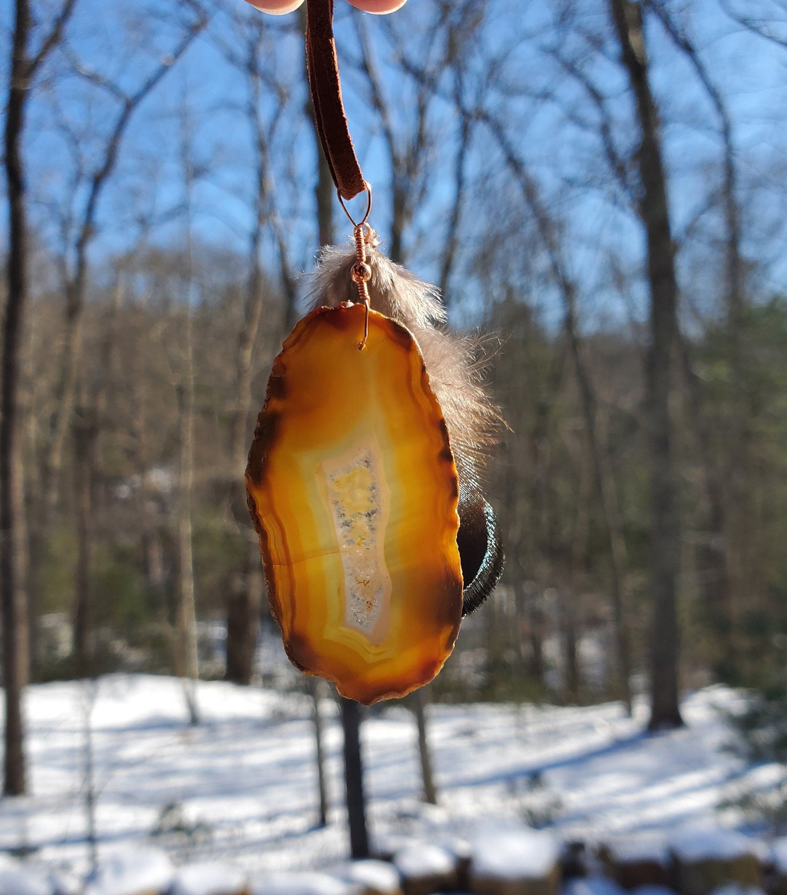 Iris Agate Window Display. SUNCATCHER. RAINBOW Crystal. - Etsy