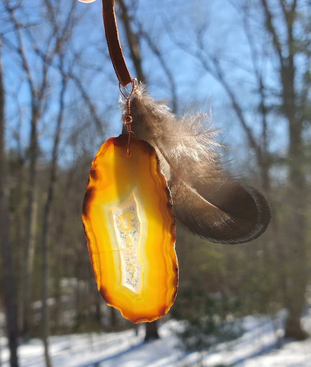Iris Agate Window Display. SUNCATCHER. RAINBOW Crystal. - Etsy
