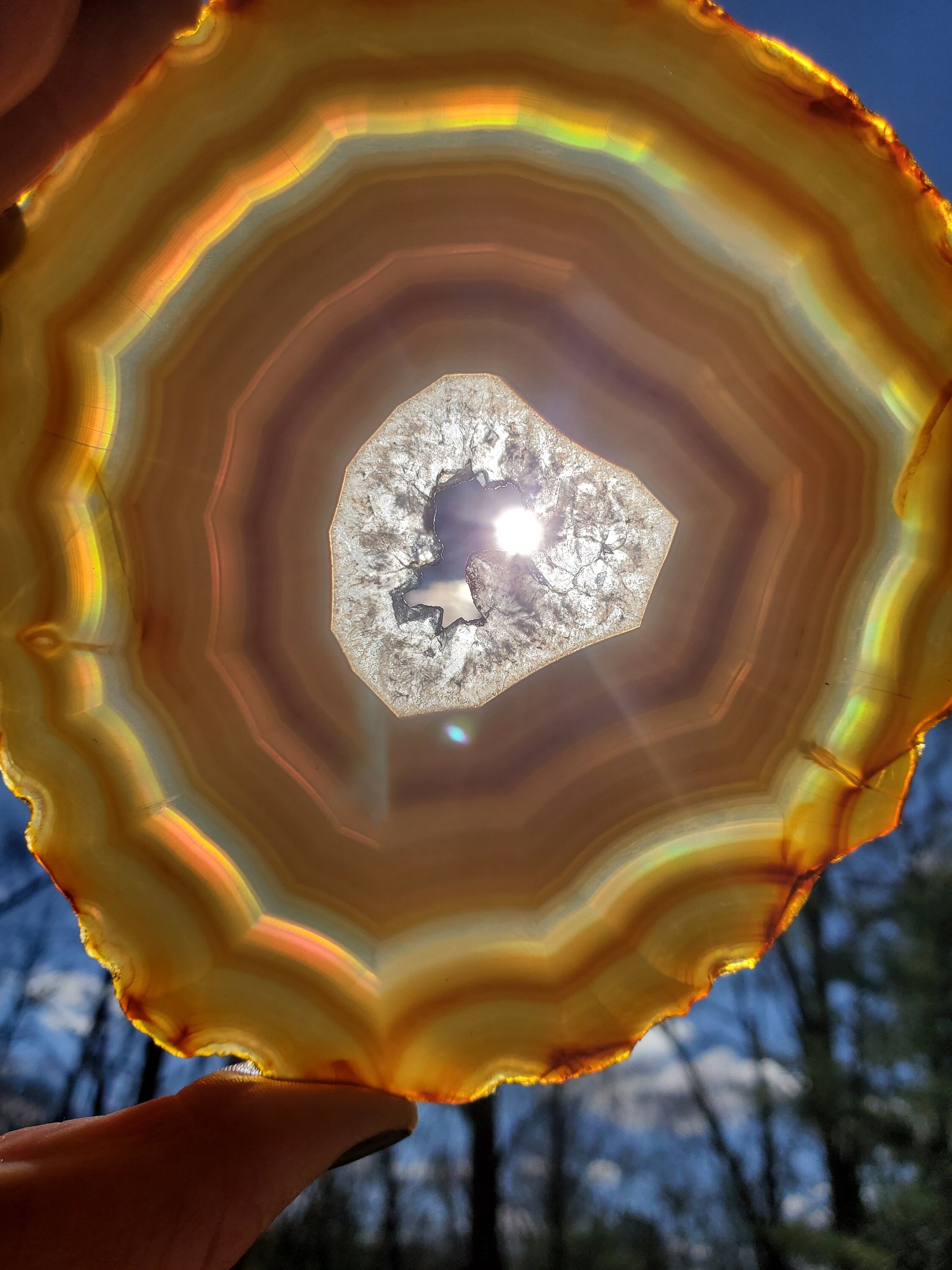 Extra Large Iris Agate Slice. Iridescent Agate. Natural Rainbow Crystal ...