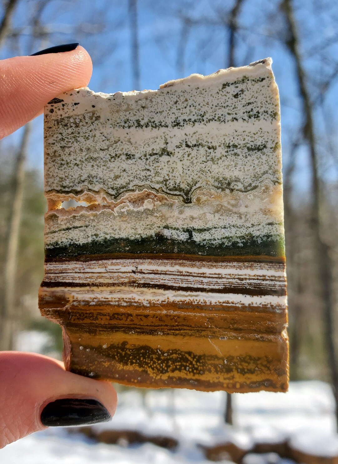 Small Ocean Jasper Slab. Jasper Slice With Little Druzy Pockets. - Etsy