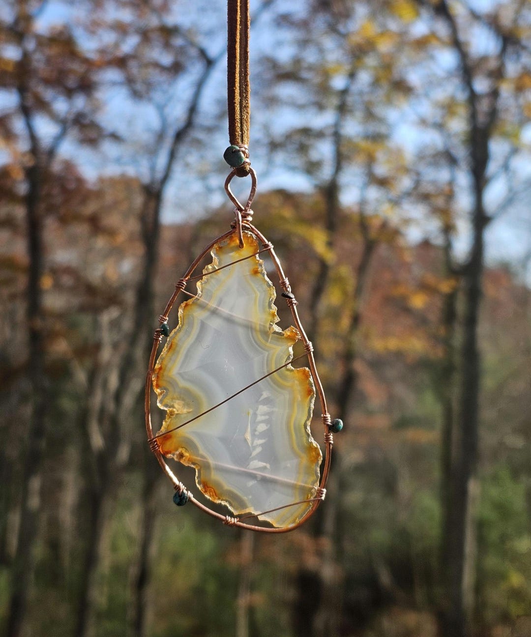 Iris Agate Suncatcher. Rainbow Agate. Iridescent Crystal. Window Decor ...