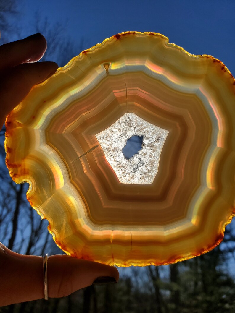 Extra Large Iris Agate Slice. Iridescent Agate. Natural | Etsy