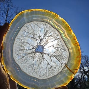 Extra Large Iris Agate Slice. Subtle Iridescent Agate. Natural Rainbow ...