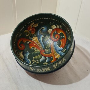 Norwegian Rosemaling, Vintage Bowl Rosemalt, Rosemalt Bowl Folkart - Etsy