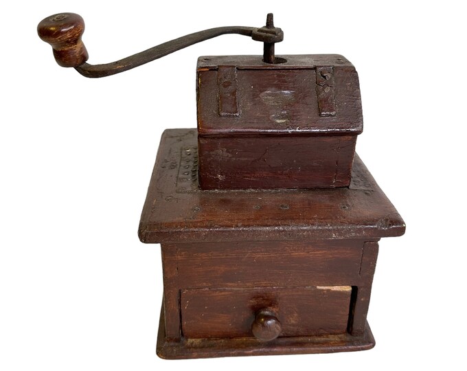 Antique Coffee Grinder From 1800s - Norwegian Primitive and Rustic Tool ...